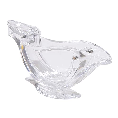 New Acrylic Manual Lemon Slice Squeezer, Portable Transparent Fruit Juicer, Elegance Bird Shape, Hand Juicer for Orange Lemon Lime Pomegranate (2Pcs)