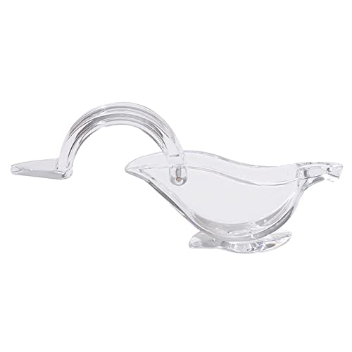 New Acrylic Manual Lemon Slice Squeezer, Portable Transparent Fruit Juicer, Elegance Bird Shape, Hand Juicer for Orange Lemon Lime Pomegranate (2Pcs)