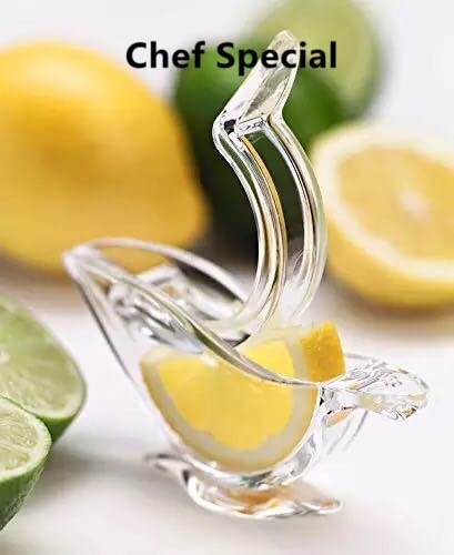 New Acrylic Manual Lemon Slice Squeezer, Portable Transparent Fruit Juicer, Elegance Bird Shape, Hand Juicer for Orange Lemon Lime Pomegranate (2Pcs)