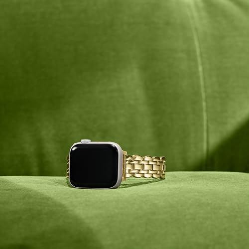 Kate Spade New York Women's Gold-tone Scallop Stainless Steel Bracelet Band for Apple Watch®, 38/40/41mm (Model: KSS0143)