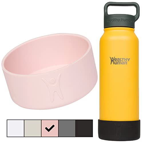 Healthy Human Protective Silicone Bumper Boots For Stein Bottles - Fits 32oz and 40oz Bottles. BPA Free Anti-Slip Bottom Silicone Sleeve Cover Boot, Pink