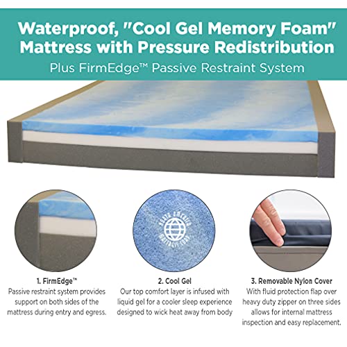 Marathon by NAMC Advanced Care 80" X 36" X 6" Hospital Bed Memory Foam Mattress