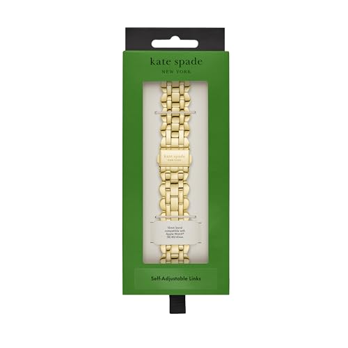 Kate Spade New York Women's Gold-tone Scallop Stainless Steel Bracelet Band for Apple Watch®, 38/40/41mm (Model: KSS0143)