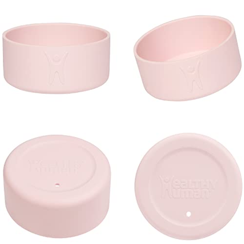 Healthy Human Protective Silicone Bumper Boots For Stein Bottles - Fits 32oz and 40oz Bottles. BPA Free Anti-Slip Bottom Silicone Sleeve Cover Boot, Pink