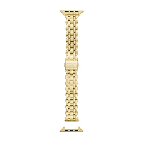Kate Spade New York Women's Gold-tone Scallop Stainless Steel Bracelet Band for Apple Watch®, 38/40/41mm (Model: KSS0143)