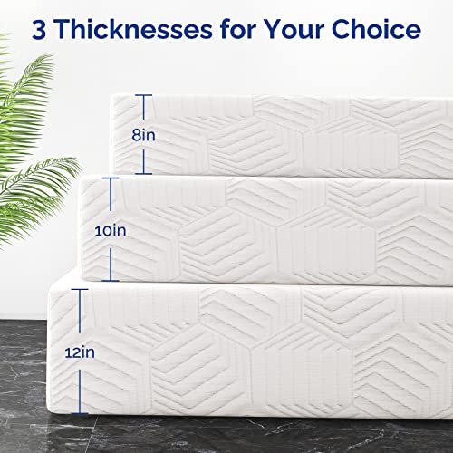 Airdown 12 Inch King Mattress, Green Tea Memory Foam Mattress, Medium Firm, CertiPUR-US Certified, Made in USA