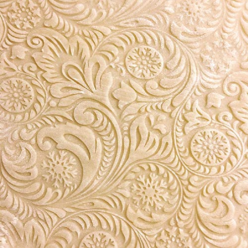 rolling pins for baking,embossed rolling pin, Engraved Embossing Rolling Pin Kitchen Decor Tools for Baking Embossed Cookies,Birthday Gifts for Women, Gift for Women,Mom Birthday Gift(Flower)