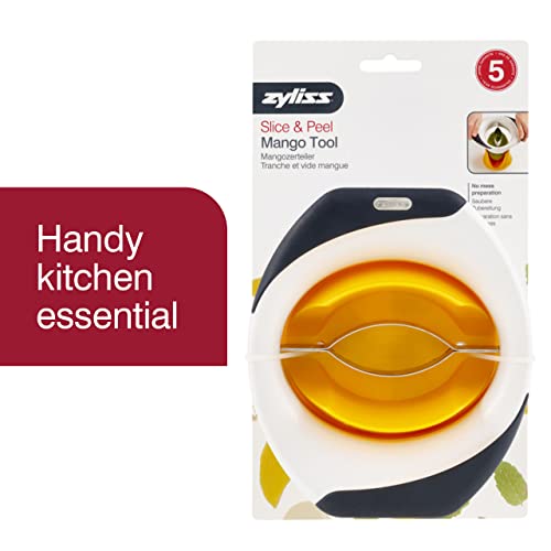 Zyliss Slice & Peel Mango Tool - Mango Slicer, Peeler and Pit Remover Tool - Mango Cutter with Stainless Steel Microblades - Dishwasher-Safe Kitchen Tool & Gadget