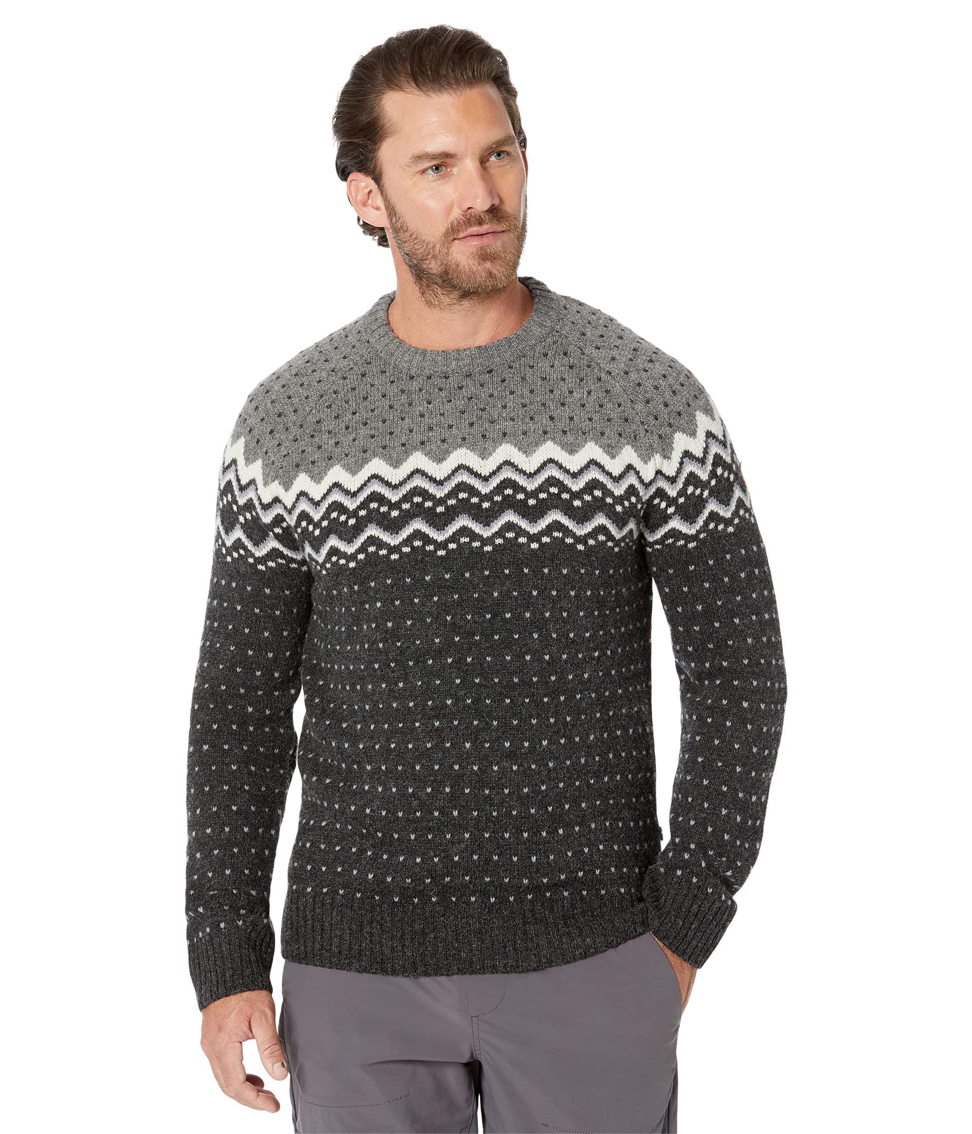 Fjällräven Övik Knit Sweater Dark Grey/Grey LG