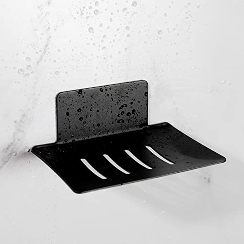 MaisoNovo Shampoo Dispenser for Shower Wall 2 Chamber, Soap Holder for Shower Wall, Self-Adhesive Wall Mount Toothbrush Holder, (2 Bottles, 2 Razor Holders, 1 soap Holder)