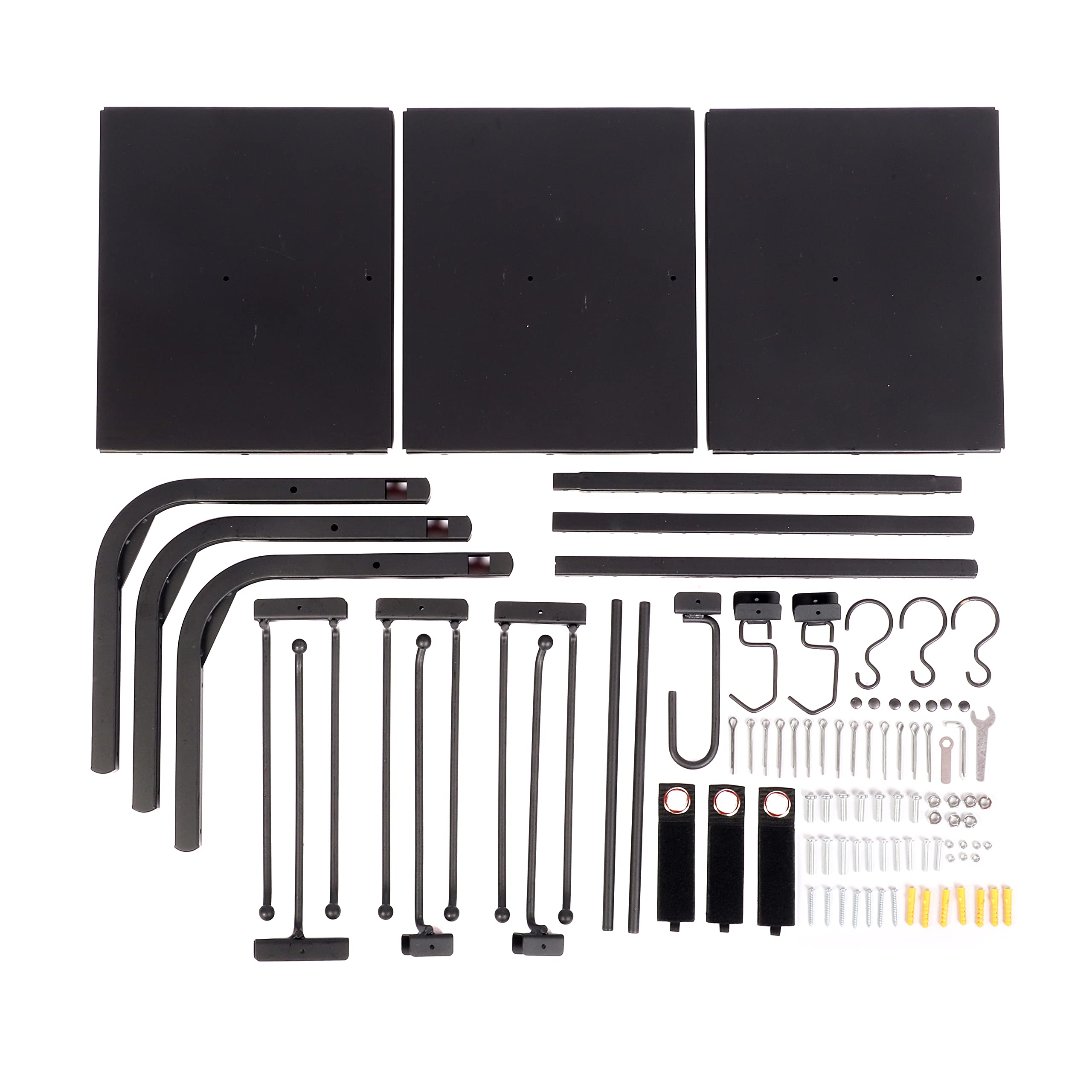 lukar Garage Tool Organizer Wall Mount, Adjustable Garage Tool Storage Rack, Garden Tool Storage Rack with 6 Hooks, Max 290 lbs Garage Storage for Garden Tools,Chair, Broom,Shovels, Trimmers.