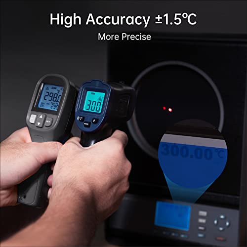 ERICKHILL Infrared Thermometer, Heat Temperature Temp Gun for Cooking, Adjustable Emissivity - for Cooking, Pizza Oven, Meat, Griddle, Grill, HVAC, Engine, -58°F~752°F, Meat Thermometer Included