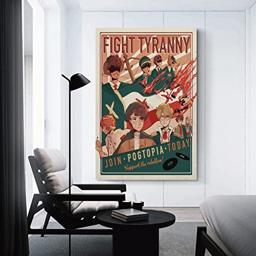 NIUBB Dream SMP Pogtopia GerHom Poster 90s Canvas Wall Art Room Aesthetic Decor Posters Gift 12x18inch(30x45cm)