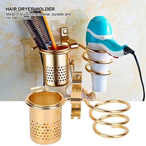 Hair Dryer Holder, Bathroom Hair Dryer Organizer Wall Mount Stand Hair Blow Dryer Hanging Rack Wall Mounted Organizer Multipurpose Rack(02)