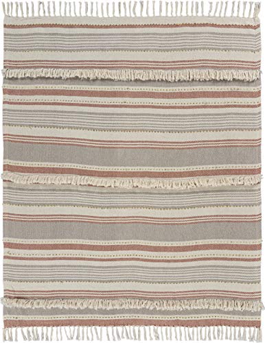 LR Home Arizona Sunset Throw Blanket, 50" x 60", Rust/Gray