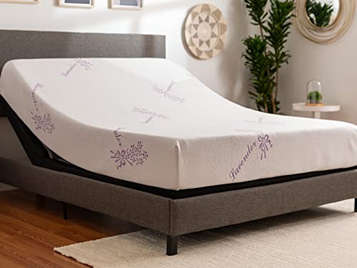 Tulo by Mattress Firm | 10 INCH Memory Foam Lavender Mattress | Pain-REDUCING Pressure Relief | Queen Size