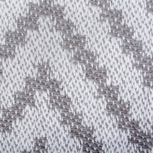 DII Rustic Farmhouse Throw Blanket with Decorative Tassles, Use for Chair, Couch, Bed, Picnic, Camping, Beach, & Just Staying Cozy at Home (50 x 60), Large Chevron Gray