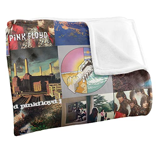 Pink Floyd Blanket, 50"x60" Album Covers Grid Pattern Silky Touch Super Soft Throw Blanket
