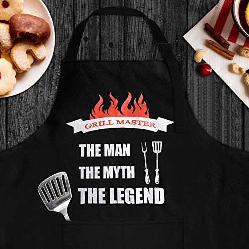 Funny apron for men, BBQ aprons for men, Grilling aprons, Chef cooking apron, with two tool pocket, Adjustable Neck Strap Waterproof and OilProof Best for Grilling, Birthday Gifts for Dad, Mens gifts.