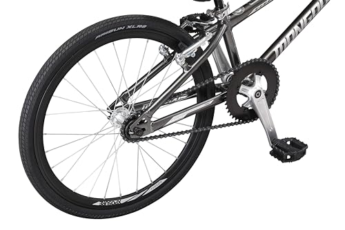 Mongoose Title Micro BMX Race Bike, 20-inch Wheels, Beginner Riders, Lightweight Tectonic T1 Aluminum Frame and Internal Cable Routing, Charcoal