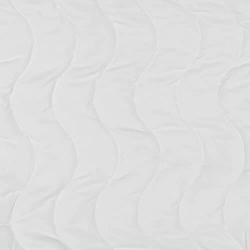 Serta Air Dry Basic Microfiber Fill Cooling Fitted Mattress Pad Cover, King, White