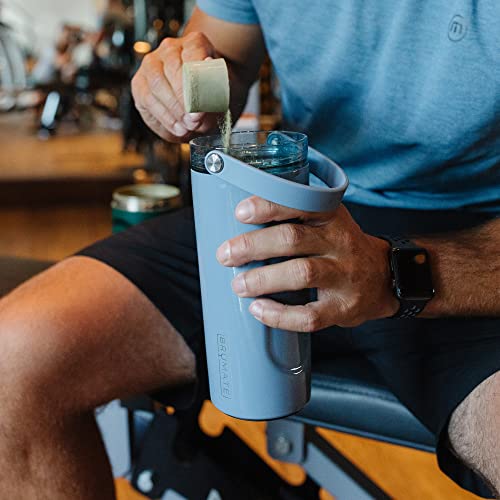 BrüMate MultiShaker Blender Shaker Bottle | 100% Leakproof Insulated Stainless Steel Shaker Bottle | Protein Shaker Bottle, and Pre Workout Bottle for the Gym | 26oz (Denim)