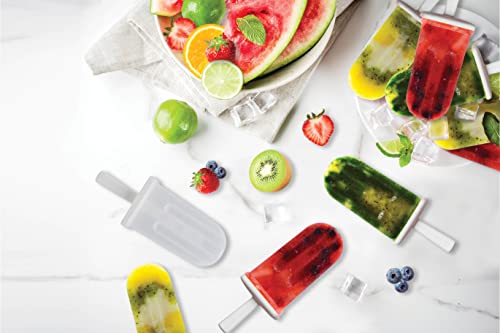 Wavy Pop Molds Popsicle Making Tray with Six Sticks for Mess-Free Frozen Treats