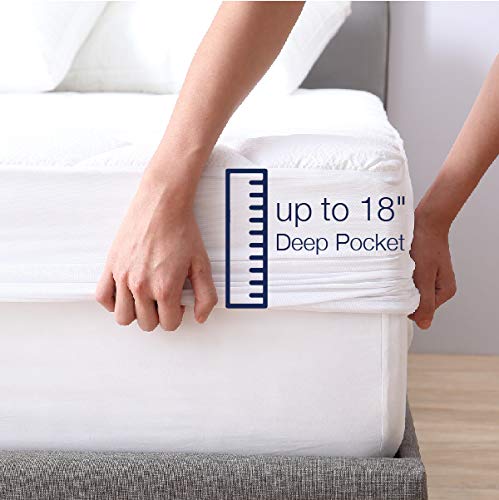 EXQ Home King Mattress Pad Quilted Mattress Protector Fitted Sheet Mattress Cover for Bed Stretch Up to 18β Deep Pocket (Breathable)