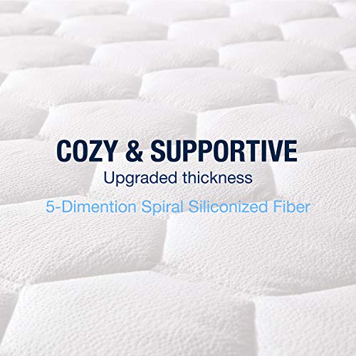 EXQ Home King Mattress Pad Quilted Mattress Protector Fitted Sheet Mattress Cover for Bed Stretch Up to 18β Deep Pocket (Breathable)