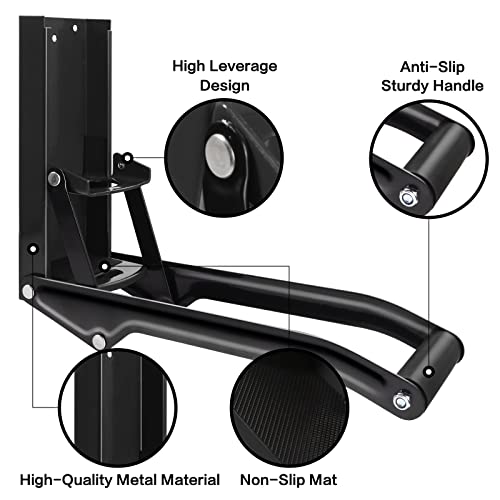 16oz Metal Can Crusher, Heavy-Duty Wall-Mounted Smasher for Aluminum Seltzer, Soda, Beer Cans and Bottles for Recycling, Gadgets for Home (Black)