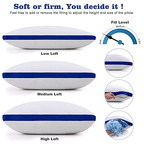 OYT 14" King Size Mattress and King Size Pillow 2-Pack, Gel Memory Foam Twin Bed Mattress in a Box and Cooling Shredded Memory Foam Pillows with CertiPUR-US Certified Foam for Sleep Supportive