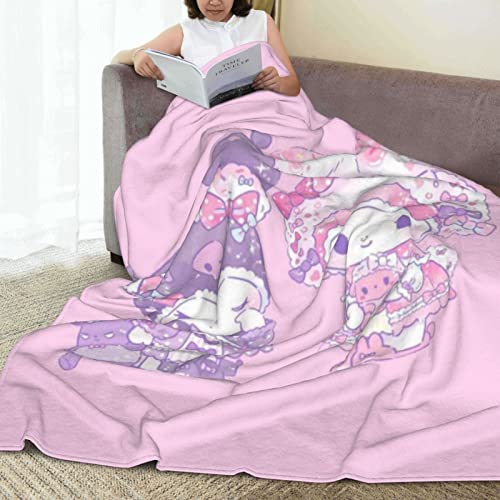 Kawaii Blankets Throws Soft Plush Fuzzy - Cute Anime Printed Blankets Suitable for Women Girls - 50x60 for Aldult
