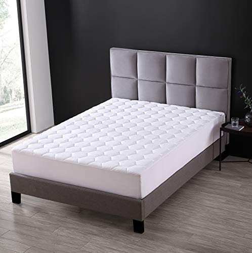 EXQ Home King Mattress Pad Quilted Mattress Protector Fitted Sheet Mattress Cover for Bed Stretch Up to 18β Deep Pocket (Breathable)