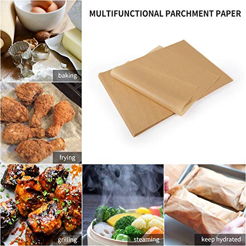 Comfylife 120 x Parchment Paper Sheets - No Curl, No Tear, No Burn Baking Paper (16 x 12 inch) – Precut Parchment Paper For Baking – No Chemical Unbleached Parchment Paper – Cookie Paper Baking Sheets