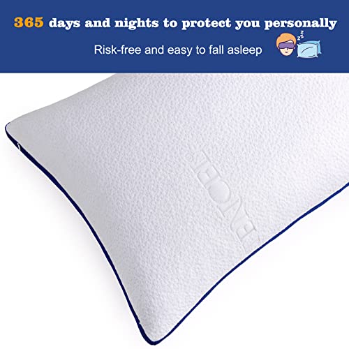 OYT 14" King Size Mattress and King Size Pillow 2-Pack, Gel Memory Foam Twin Bed Mattress in a Box and Cooling Shredded Memory Foam Pillows with CertiPUR-US Certified Foam for Sleep Supportive