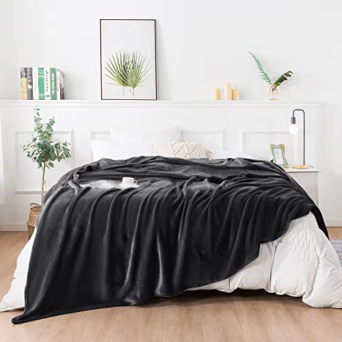 ONME Fleece Blanket, Twin Size Blanket - Soft Lightweight Microfiber Cool Blanket for Sofa, Couch, Bed, Camping, Travel, 60"x80" Dark Gray