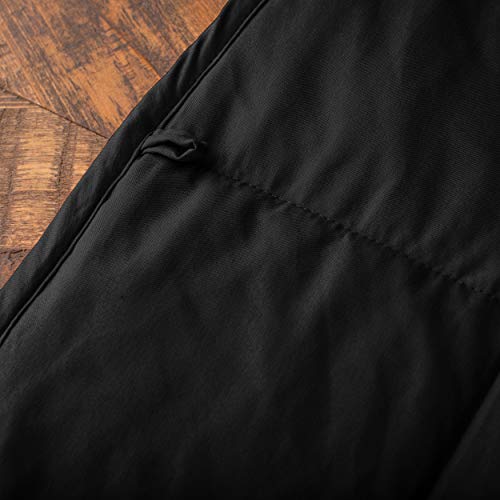 SUPERIOR Quilted Weighted Blanket - Cotton 12 LB 48x72inch Queen Blanket, Black