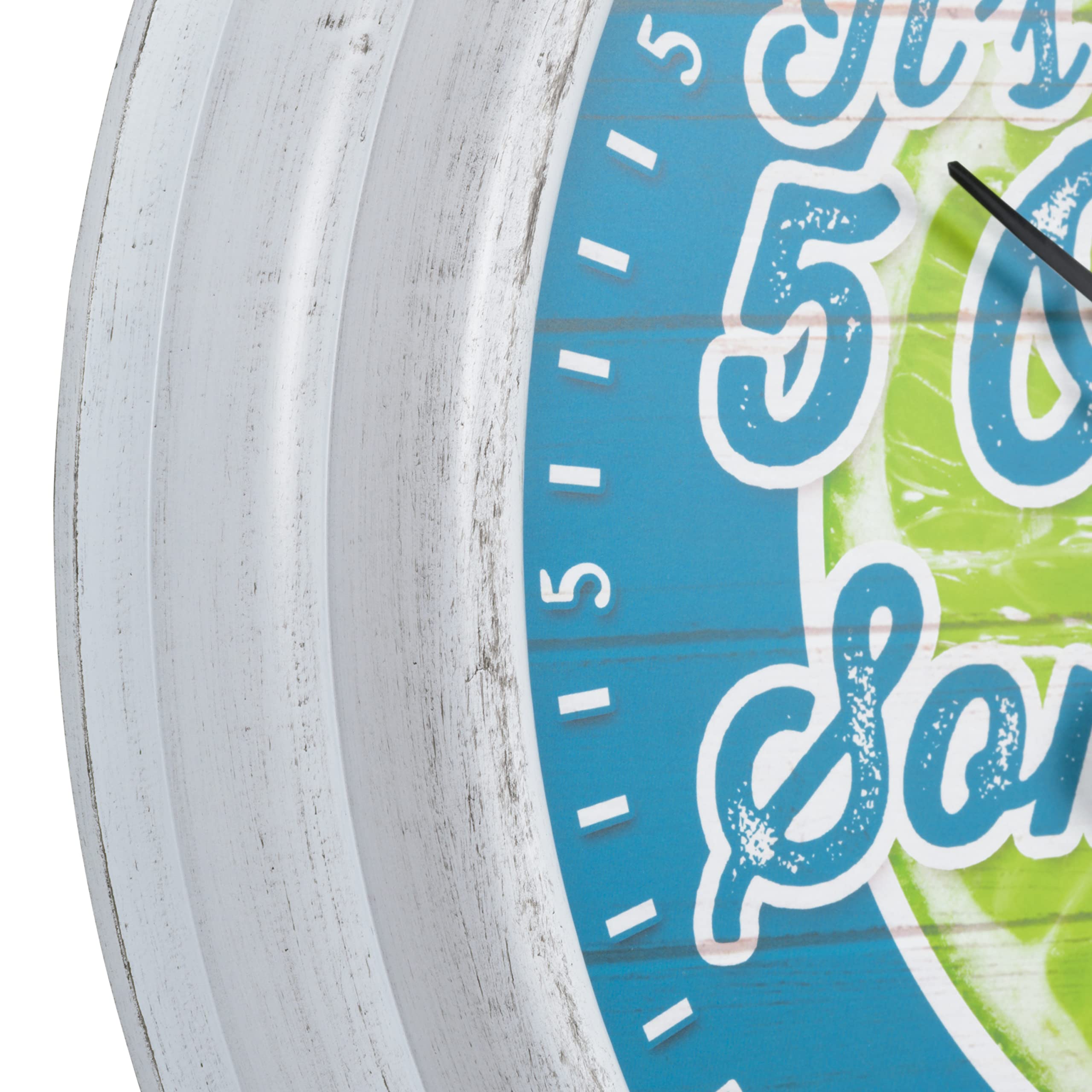 La Crosse Technology 433-3841MV2T 15.75" Indoor/Outdoor Quartz Clock with Temp-Margaritaville It’s 5 O’Clock Somewhere