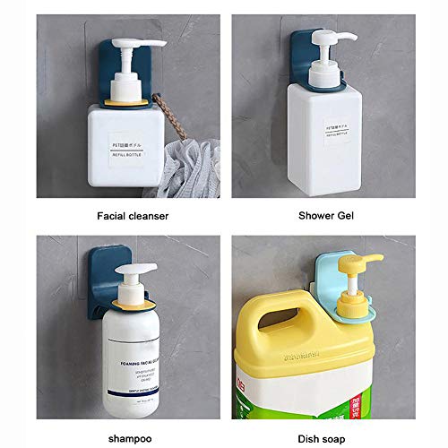Shampoo Bottle Shelf, Plastic Viscose Hook, Rustproof Bathroom Accessories Organizer Hanger, Shower Bottle Holder Shampoo Hook(White)