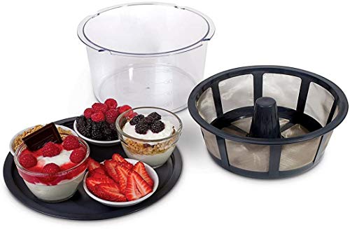Euro Cuisine GY60 Greek Yogurt Maker with Ultra Fine Mesh Stainless Steel Strainer Basket