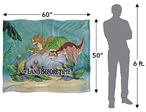 Land Before Time Littlefoot and Friends Officially Licensed Silky Touch Super Soft Throw Blanket 50" x 60"