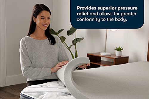 Serta Graphite Infused 2-in Memory Foam Mattress Topper, King