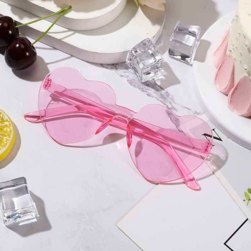 RTBOFY 12 Pack Heart Sunglasses for Women Party Favor Bulk Valentines Day with Candy Color