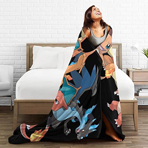 4414 Interesting Flannel Fleece Blanket for Beding Cozy Plush Throw Lightweight Decorative Air Conditioner Towel Couch Sofa Chair Office Travelling Camping Gift 60*50inch,Black