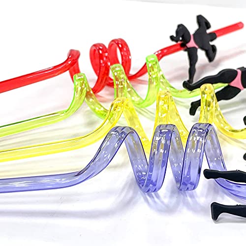 Bachelorette Party Favors Bachelor Straws 12 PCS Reusable Crazy Swirly Straws | Stripper Dancing Men - Mexican Mermaid Naughty Party Drinking Supplies