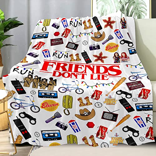 Strangeness Merchandise Blanket Christmas Decorations TV Show Gifts Soft Flannel Throw Blanket 50" X 40"