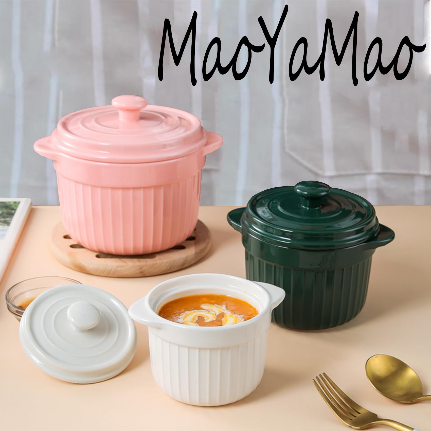 MaoYaMao Ceramic Bacon Grease Container with Strainer,Grease Container for Kitchen 17oz,White