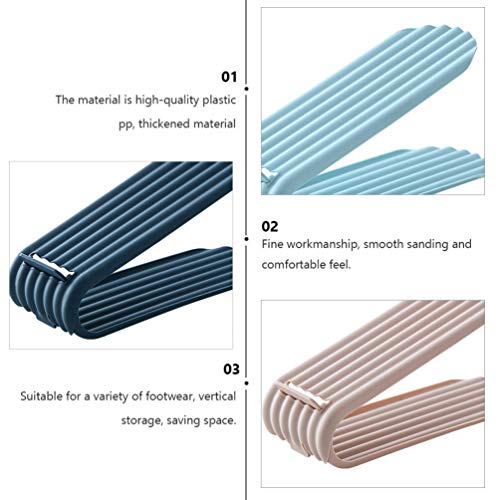 Cabilock Shoe Shelf Shoe Shelf Shoe Hanger 4pcs Shoe Slots Organizer Adjustable Shoe Stacker Space Saver Shoe Rack Holder for Closet Organization (Random Color) Shoe Holders Shoe Cabinet Shoe Cabinet