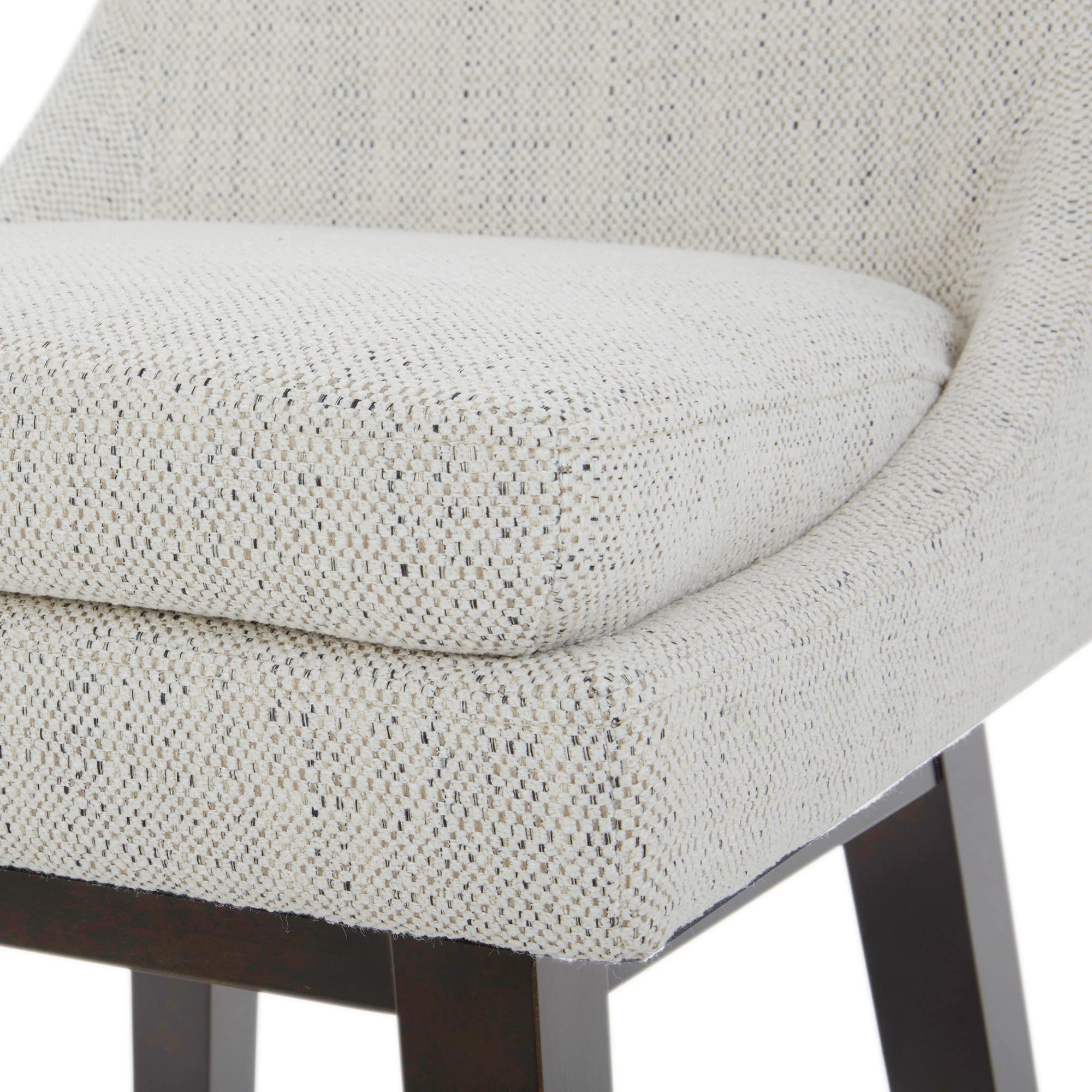 CHITA Counter Height Swivel Barstool, FSC Certified Upholstered Bar Stool, 26.8" H Seat Height, Fabric in Ivory