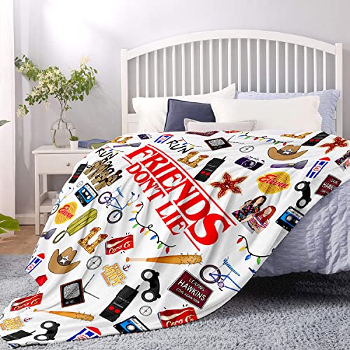 Strangeness Merchandise Blanket Christmas Decorations TV Show Gifts Soft Flannel Throw Blanket 50" X 40"